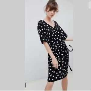 ICHI | Dresses | Ichi Spotty Shift Dress Black White Polka Dot | Poshmark